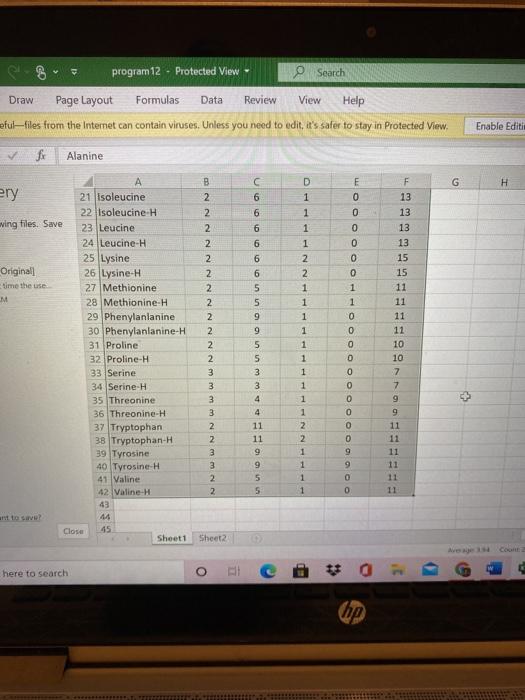 Solved 1 / 2 69% + Topics: Excel Files / Matrix Computations | Chegg.com