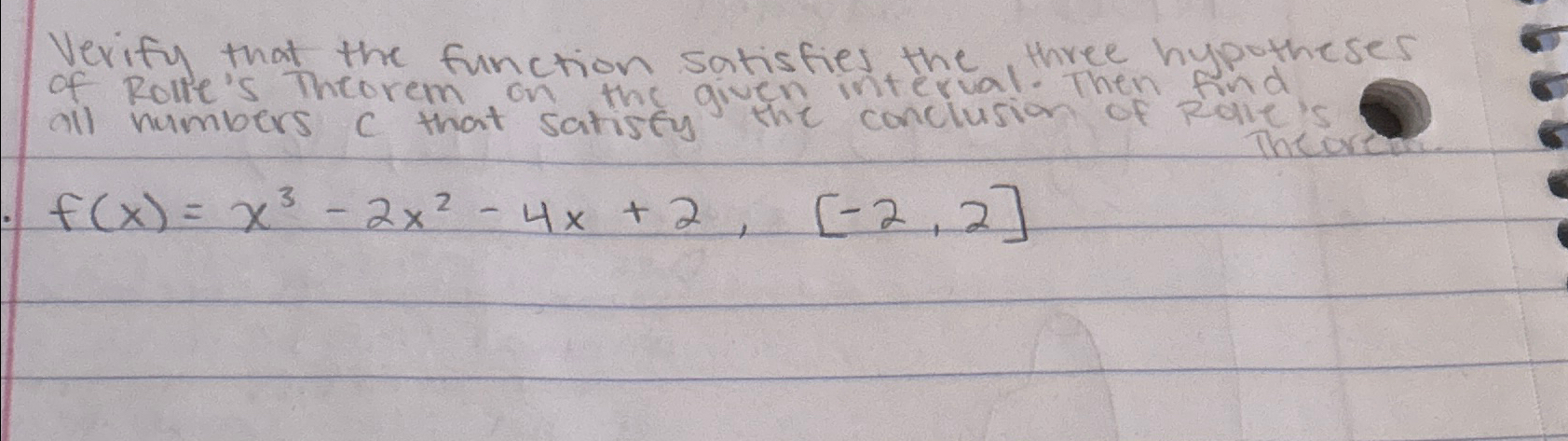 Solved Verify that the function satisfies the three | Chegg.com