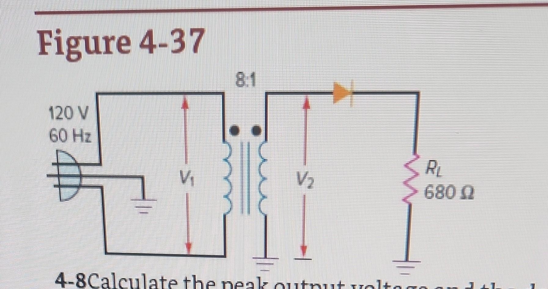 Solved Calculate the peak output voltage and the dc output | Chegg.com