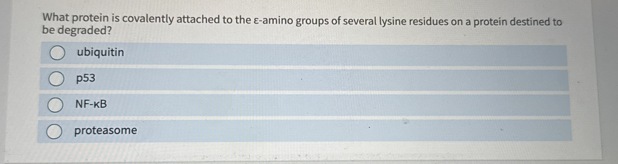 Solved What protein is covalently attached to the ε-amino | Chegg.com