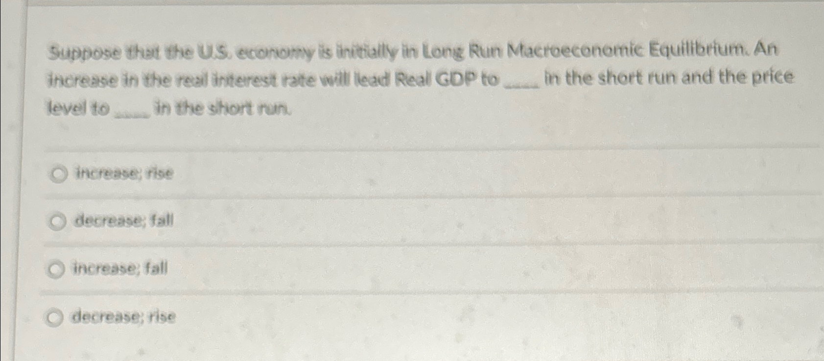 Solved Suppose that the US. ﻿economy is initially in Long | Chegg.com