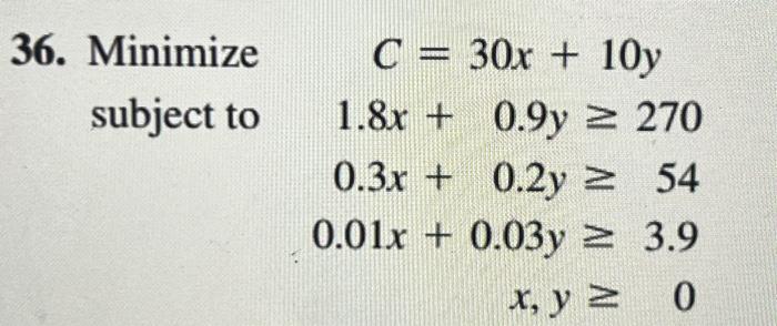 Solved Solve The Linear Programing Problemsolve Only 36 