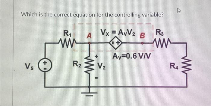 Solved Which is the correct equation for the controlling | Chegg.com