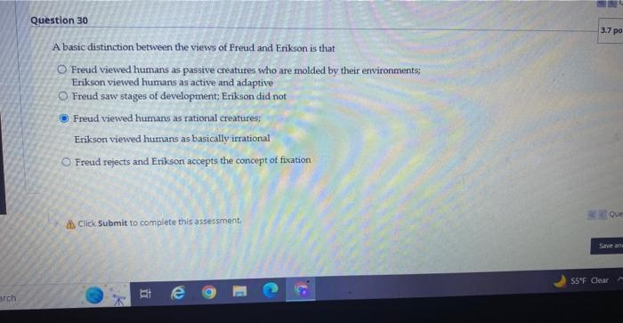 Solved A basic distinction between the views of Freud and | Chegg.com