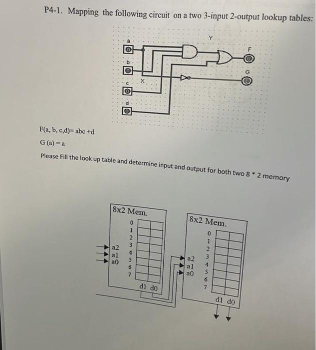 Solved P4-1. Mapping the following circuit on a two 3-input | Chegg.com