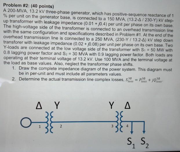 Solved Problem #1: (60 points) A single-circuit three-phase | Chegg.com