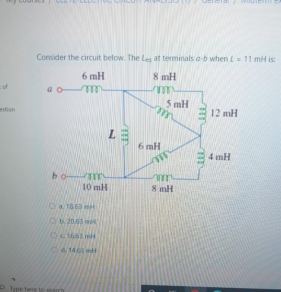 Solved LLLLL MILETILE Consider the circuit below. The Leg at | Chegg.com