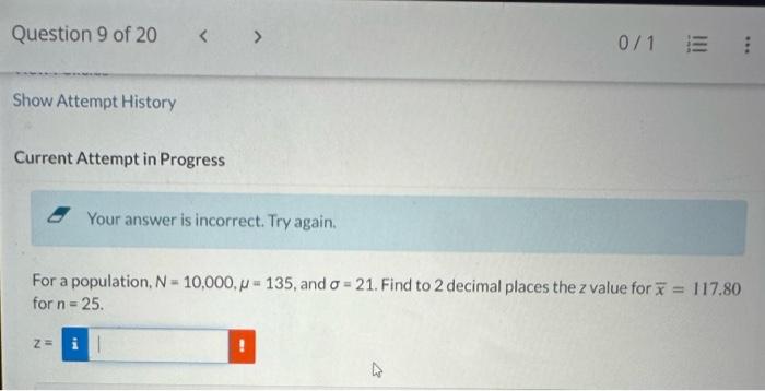 Solved Current Attempt in Progress Your answer is incorrect. | Chegg.com