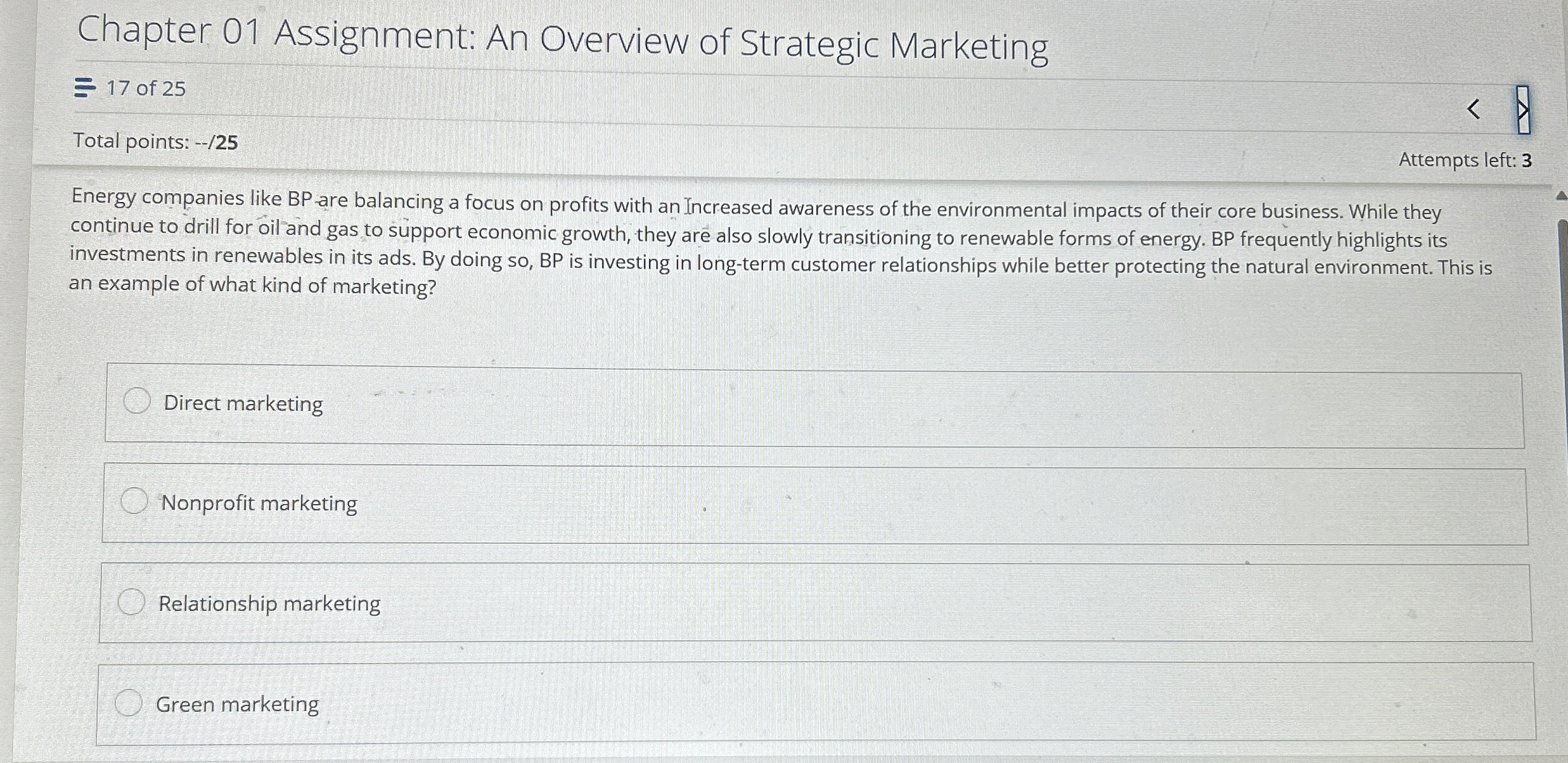 Solved Chapter 01 ﻿Assignment: An Overview of Strategic | Chegg.com