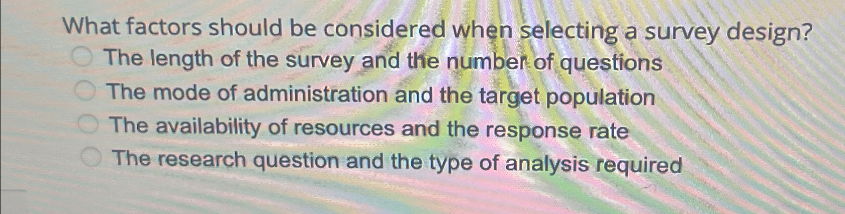 Solved What factors should be considered when selecting a | Chegg.com
