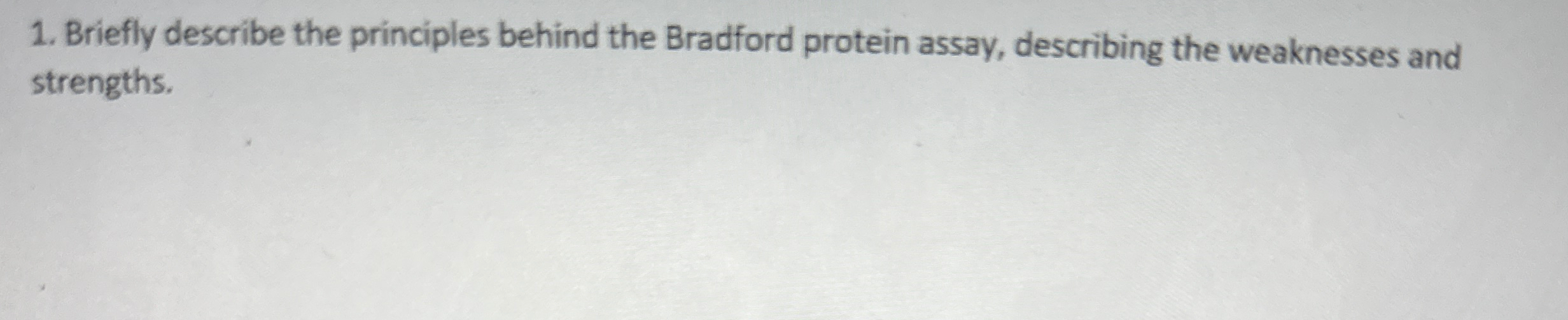 Solved Briefly describe the principles behind the Bradford | Chegg.com