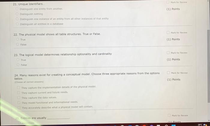 Solved 18. What is the purpose of a Unique Identifier? To | Chegg.com