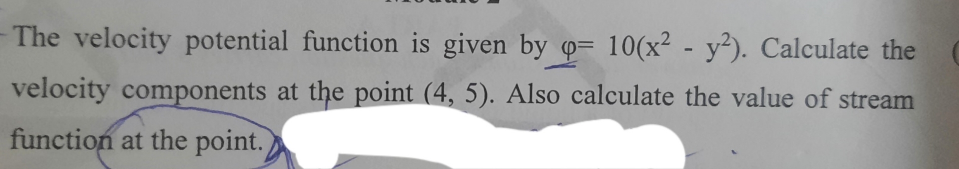 Solved The velocity potential function is given by | Chegg.com