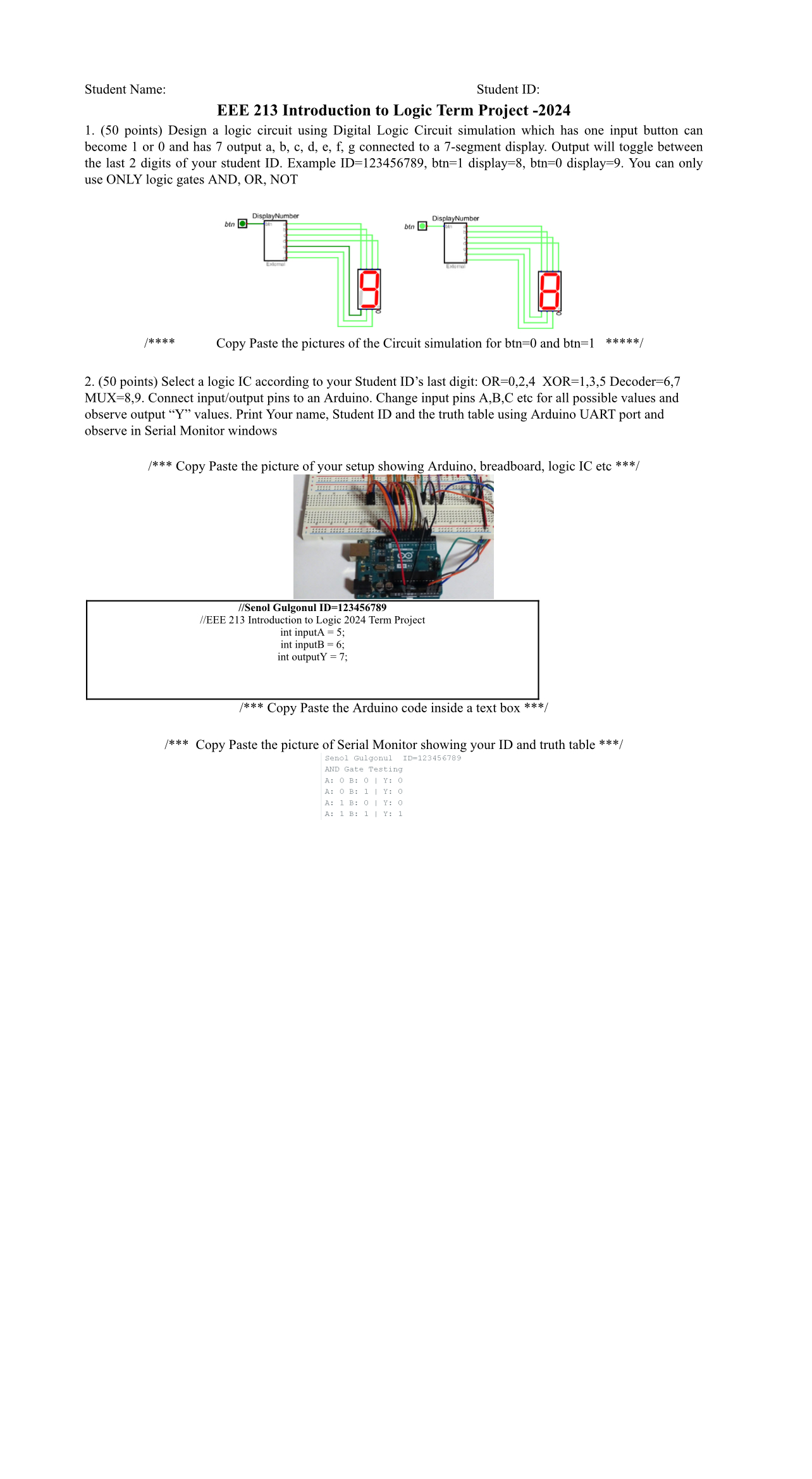 Solved Student Name: Kudakwashe MuromboStudent ID: | Chegg.com