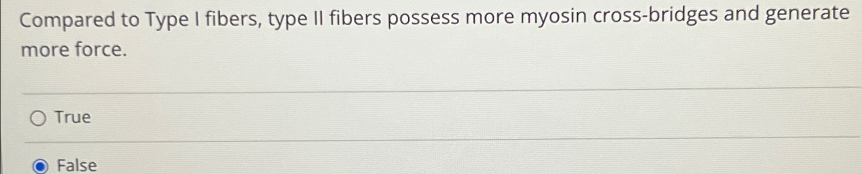 Solved Compared to Type I fibers, type II fibers possess | Chegg.com
