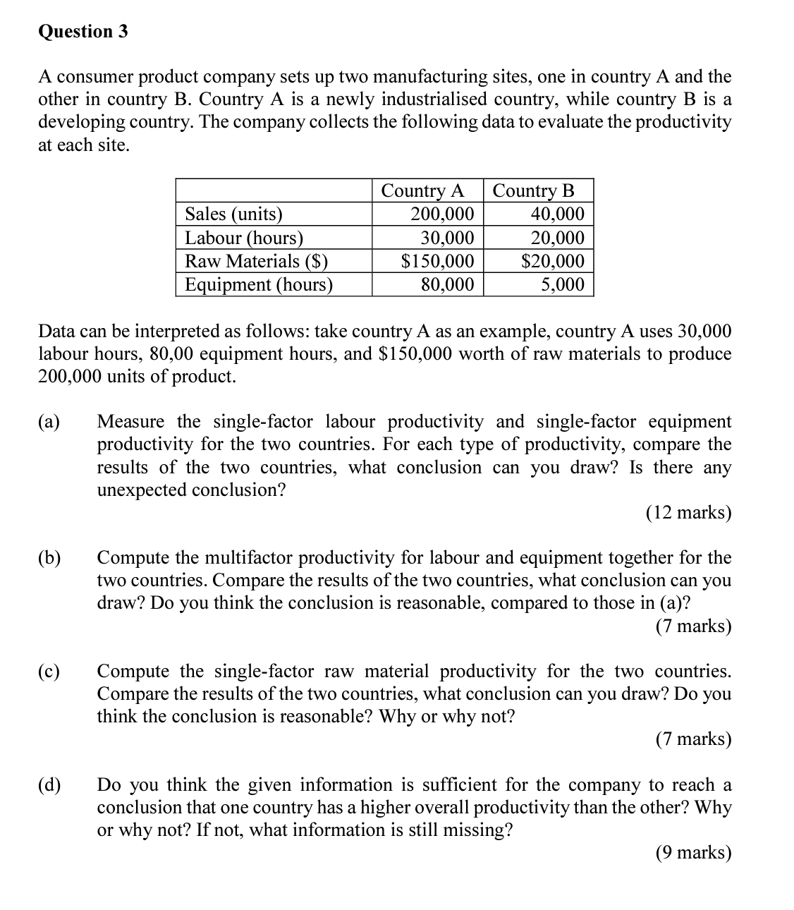 Solved Question 3A consumer product company sets up two | Chegg.com