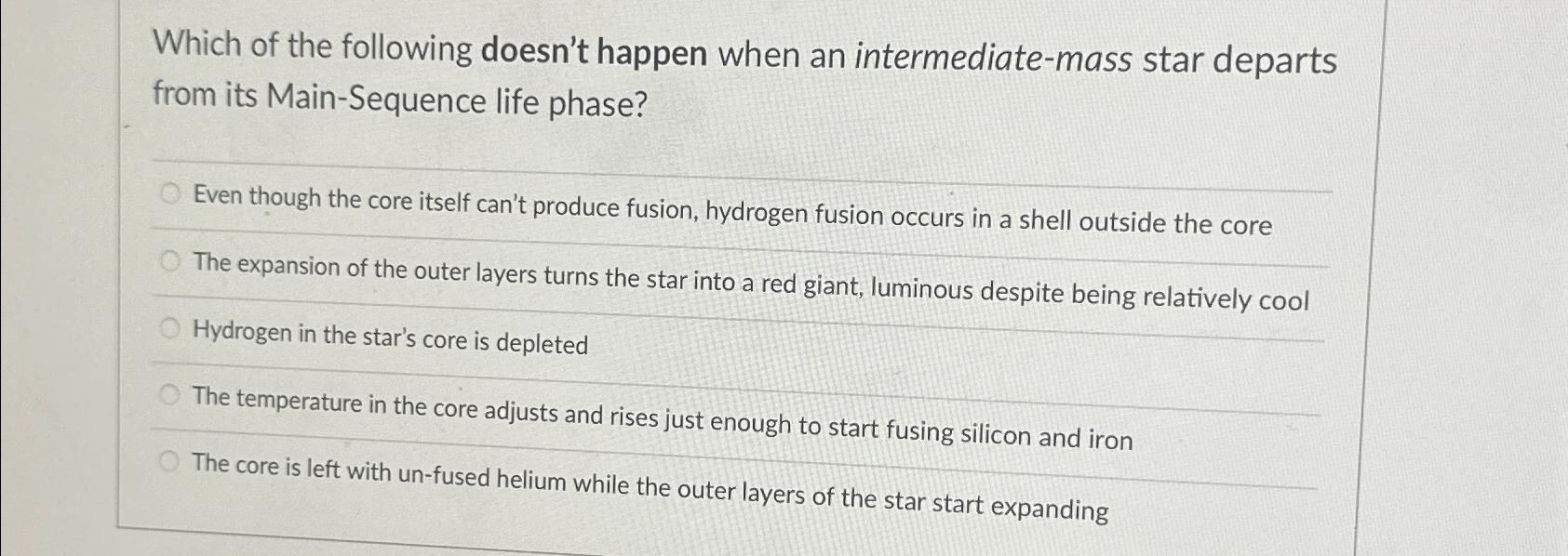 Solved Which of the following doesn't happen when an | Chegg.com