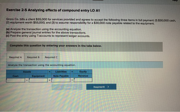 Solved Exercise 2-5 Analyzing effects of compound entry LO | Chegg.com