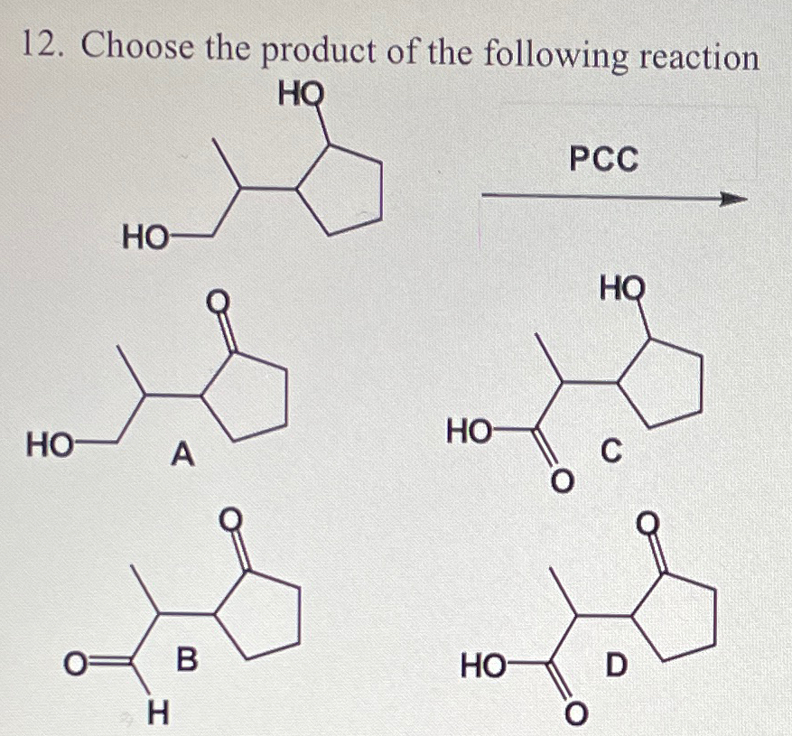 Solved Choose the product of the following reaction | Chegg.com