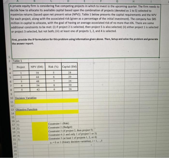 show me how you plugged it in excel to get the answer | Chegg.com