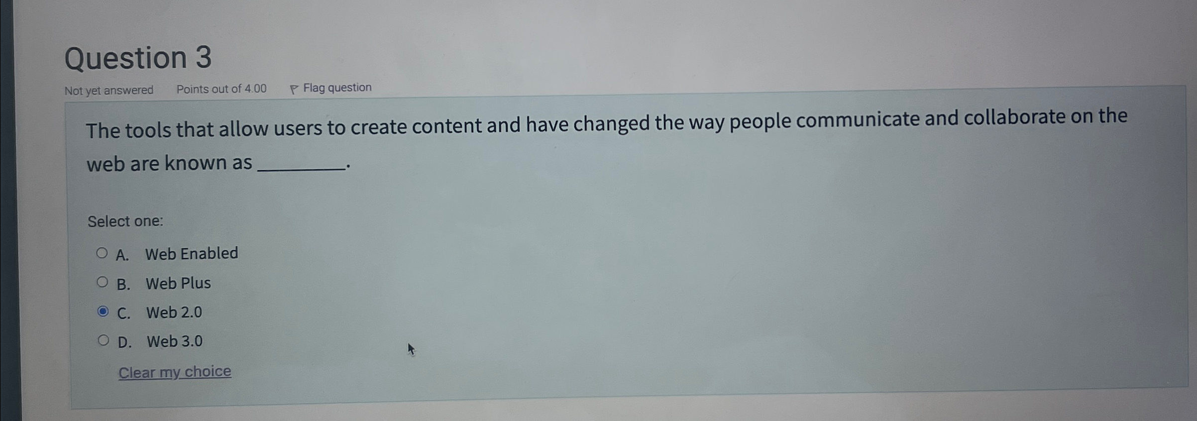 Solved Question 3Not yet answeredPoints out of 4.00P Flag | Chegg.com