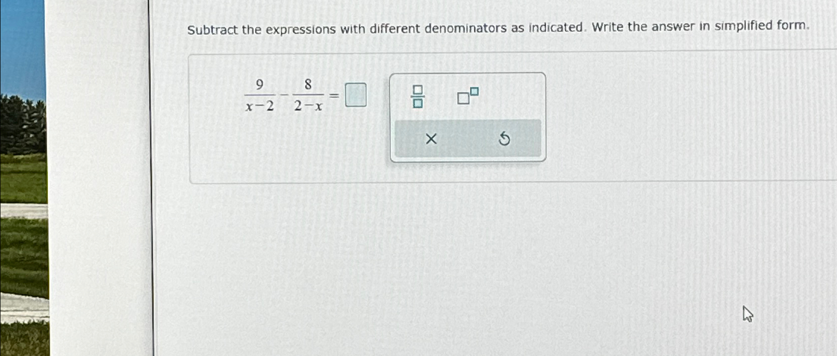 Solved Subtract the expressions with different denominators | Chegg.com
