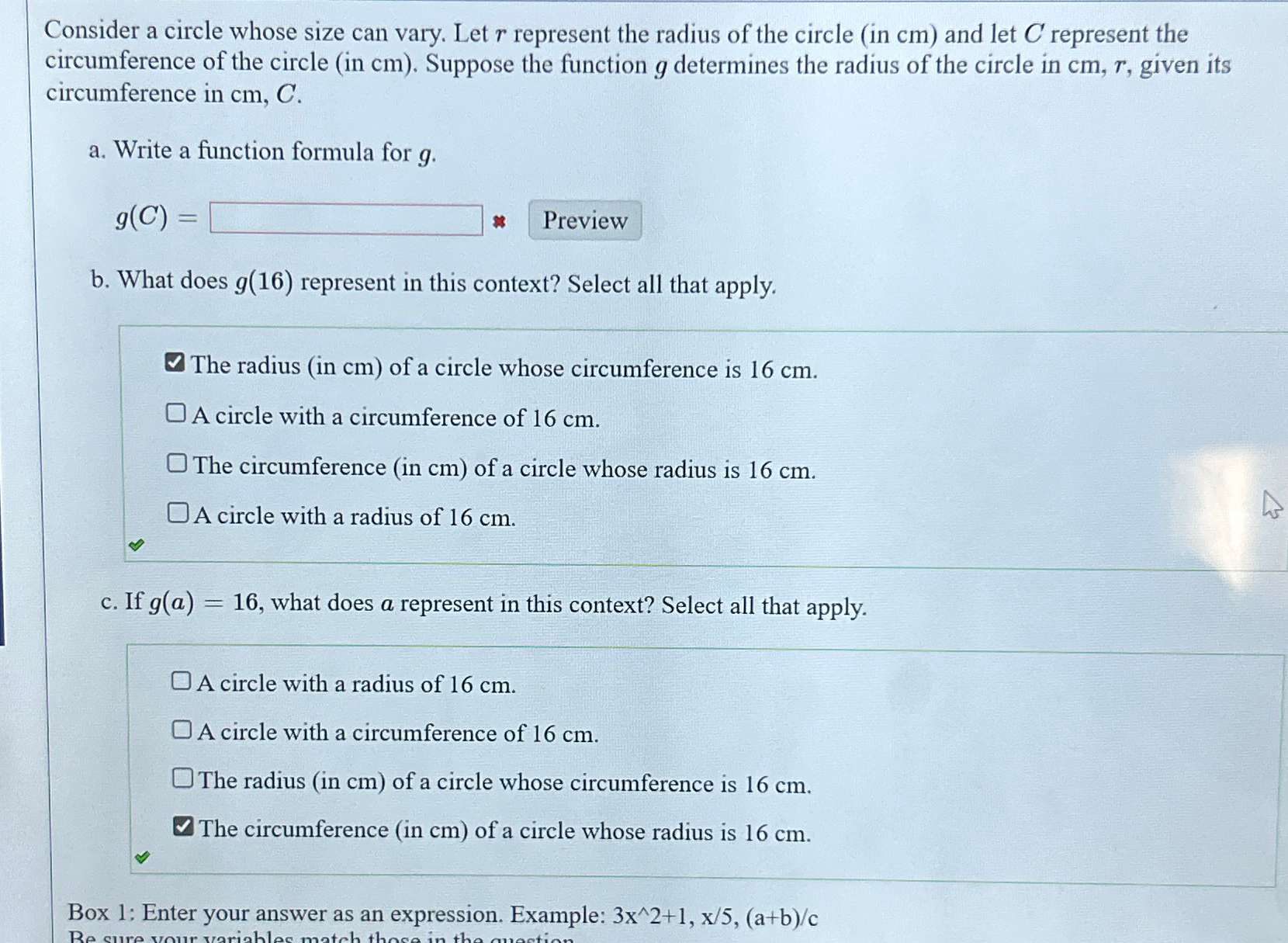 Solved Consider a circle whose size can vary. Let r | Chegg.com