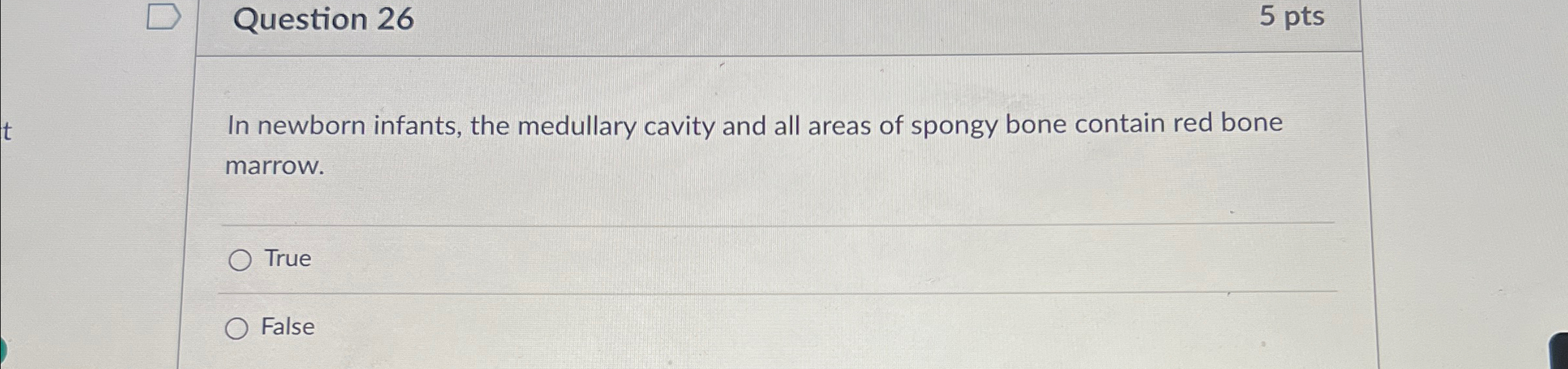 Solved Question 265 ﻿ptsIn newborn infants, the medullary | Chegg.com