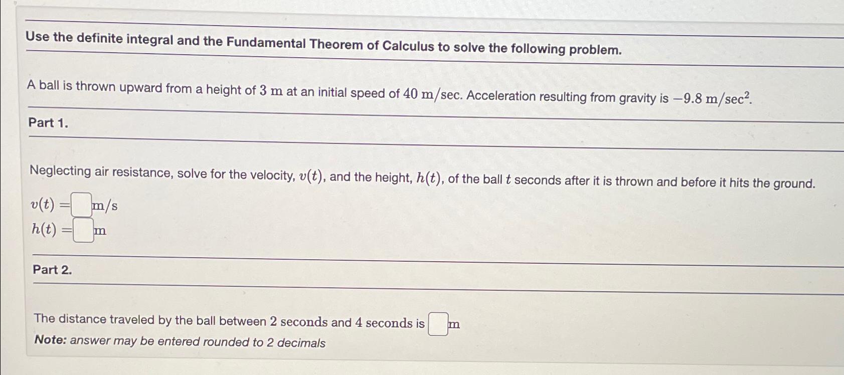 Solved Use the definite integral and the Fundamental Theorem | Chegg.com