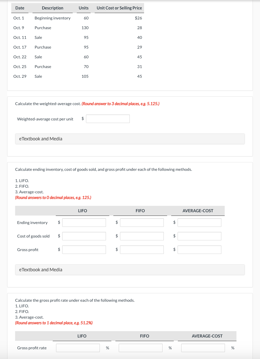 Solved Calculate the weighted-average cost. (Round answer to | Chegg.com