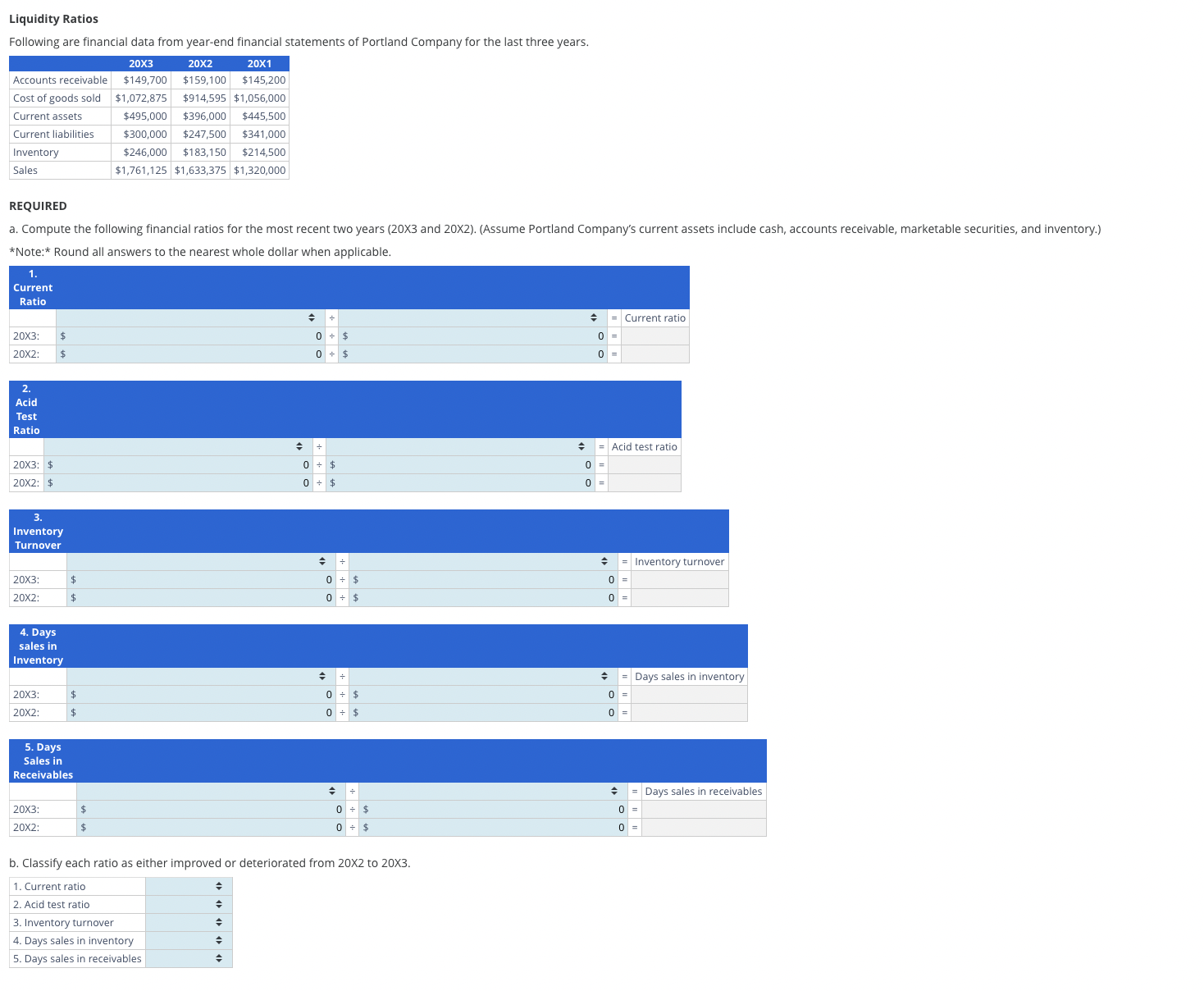 Solved Short-Term Solvency Ratios Following are financial | Chegg.com