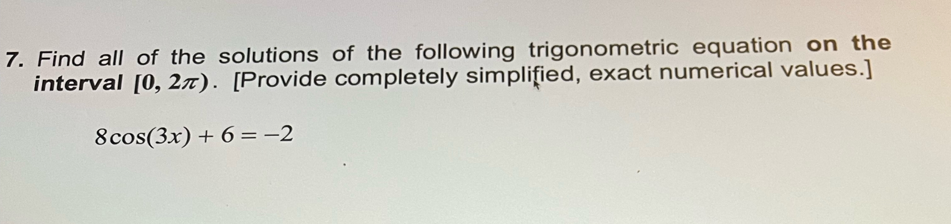 Solved Find all of the solutions of the following | Chegg.com