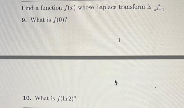 Solved Find a function f(x) whose Laplace transform is | Chegg.com