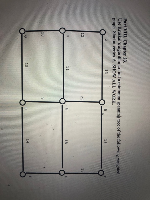 Solved Part VIII. Chapter 23. Use Kruskal's algorithm to | Chegg.com