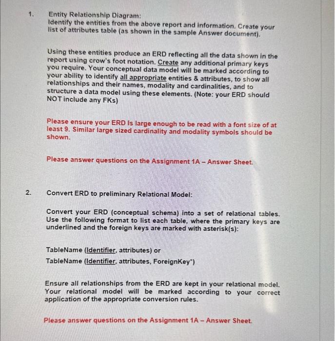 Solved Assignment 1A - Answer Sheet File Format: Word | Chegg.com
