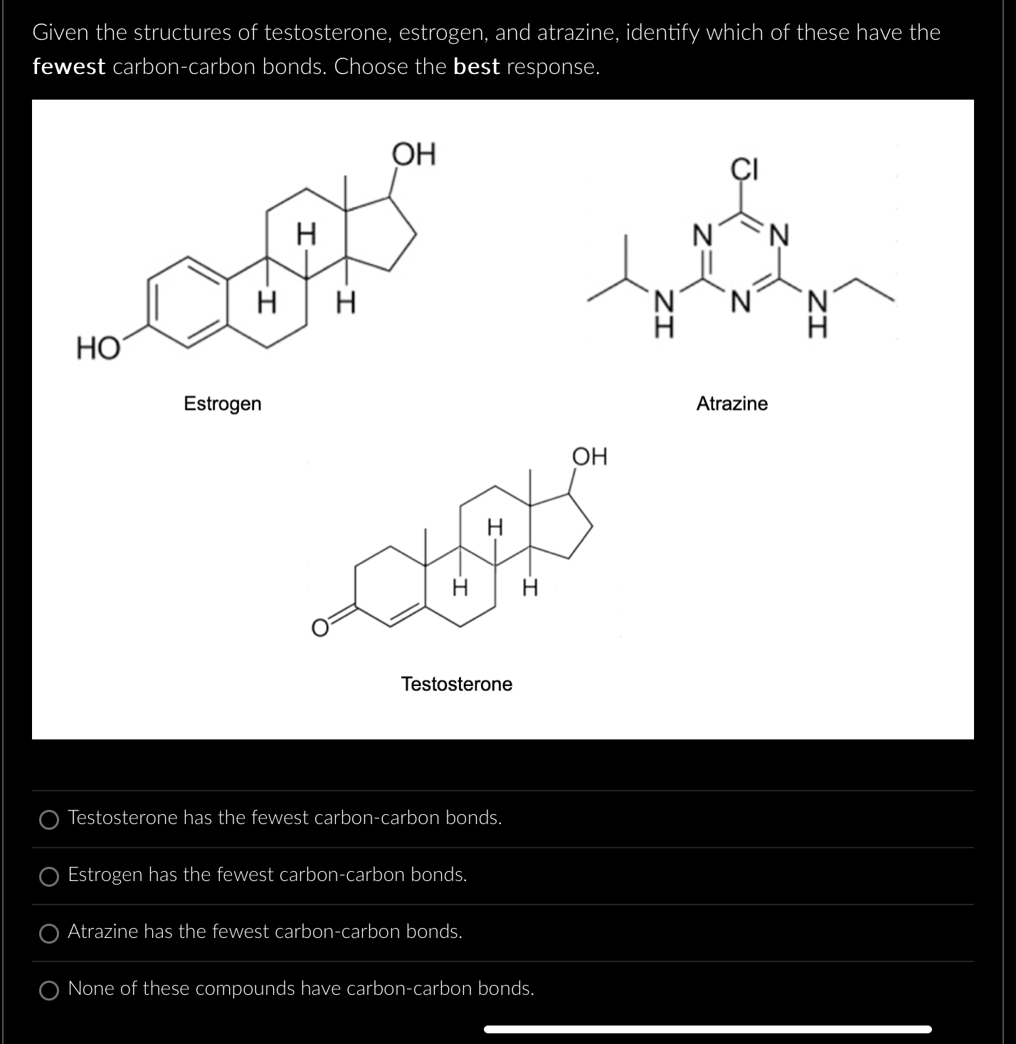 Solved Given the structures of testosterone, estrogen, and | Chegg.com