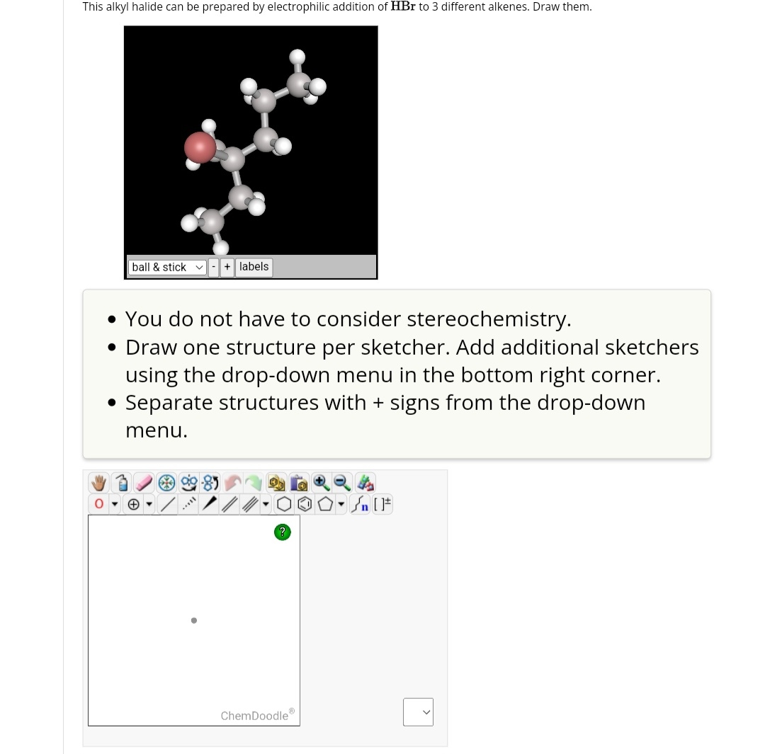Solved This alkyl halide can be prepared by electrophilic | Chegg.com