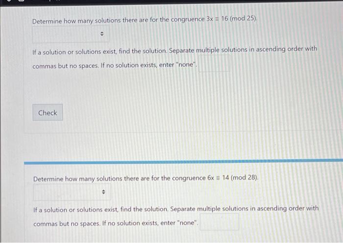 Solved Determine how many solutions there are for the | Chegg.com