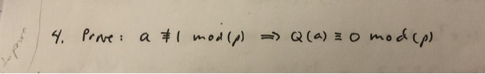 Solved 4. Prove: a mod(p = Q (a) = o modes 3. het | Chegg.com