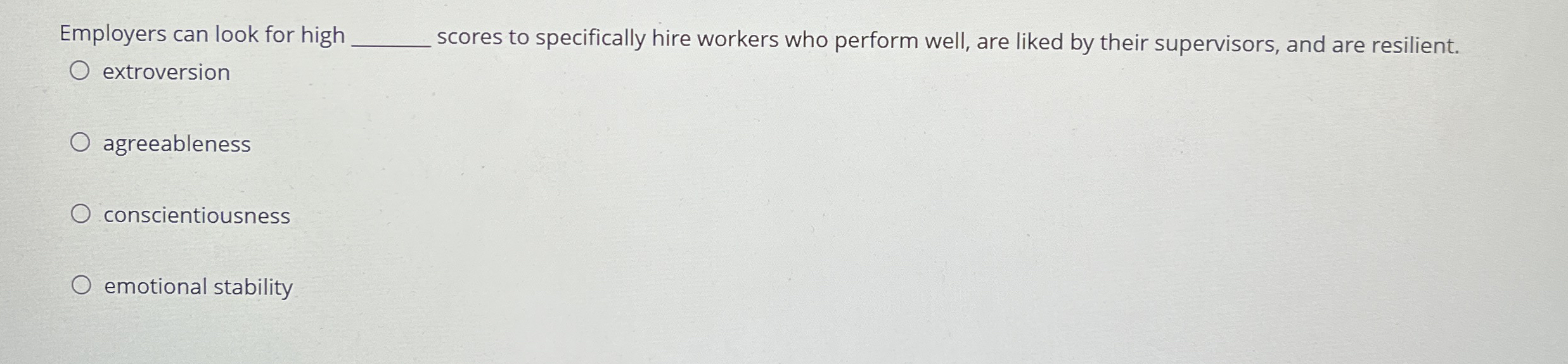 Solved Employers can look for high q, ﻿scores to | Chegg.com