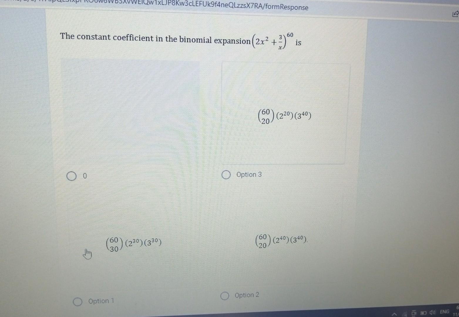 Solved The constant coefficient in the binomial expansion | Chegg.com