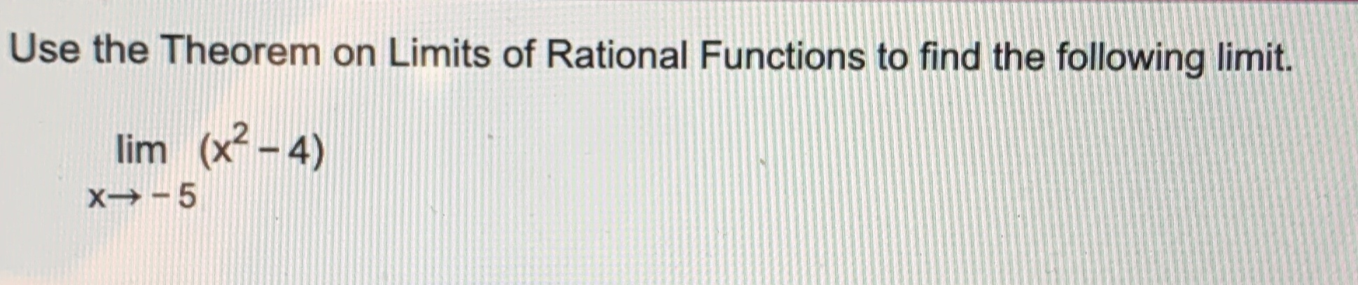 Solved Use the Theorem on Limits of Rational Functions to | Chegg.com
