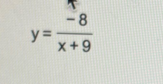 Solved y=-8x+9 | Chegg.com