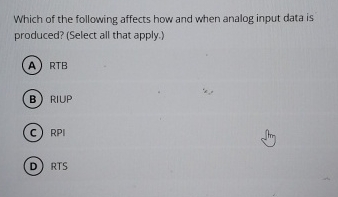 Solved Which of the following affects how and when analog | Chegg.com
