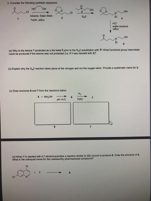 Solved 3. Consider the following synthetic sequence: HO OH | Chegg.com