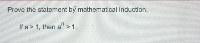 Solved Prove the statement by mathematical induction. If | Chegg.com