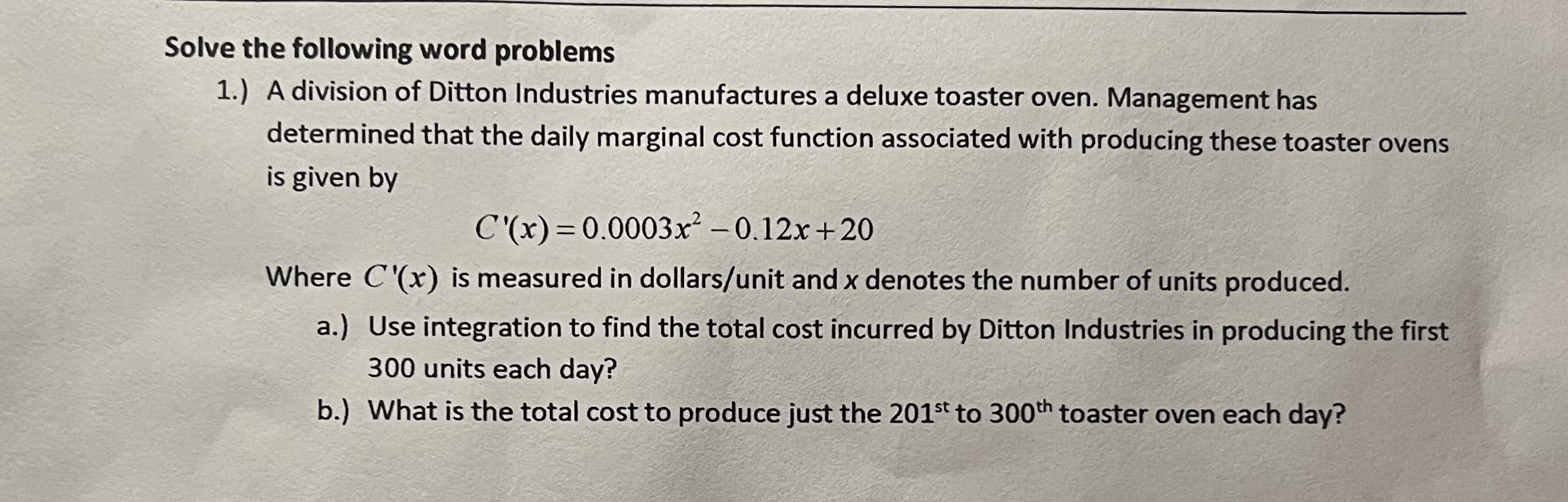 Solved Solve the following word | Chegg.com