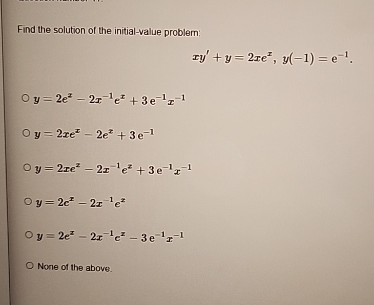 Solved Find the solution of the initial-value | Chegg.com