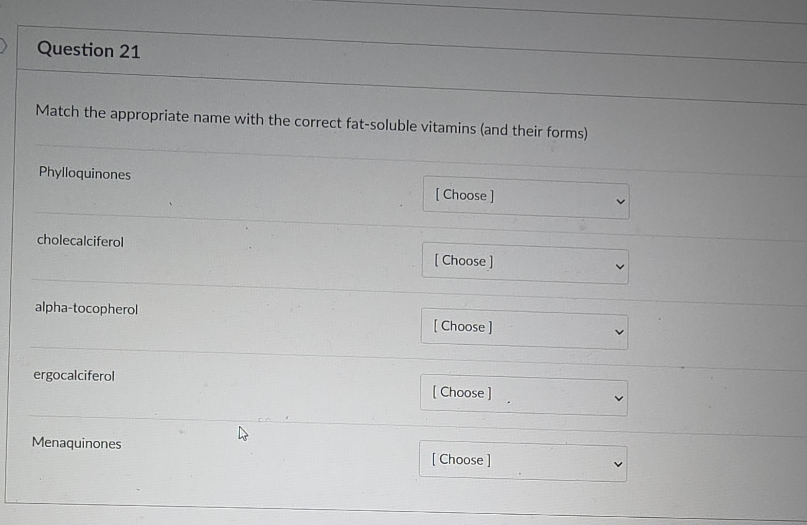 Solved Question 21Match the appropriate name with the | Chegg.com