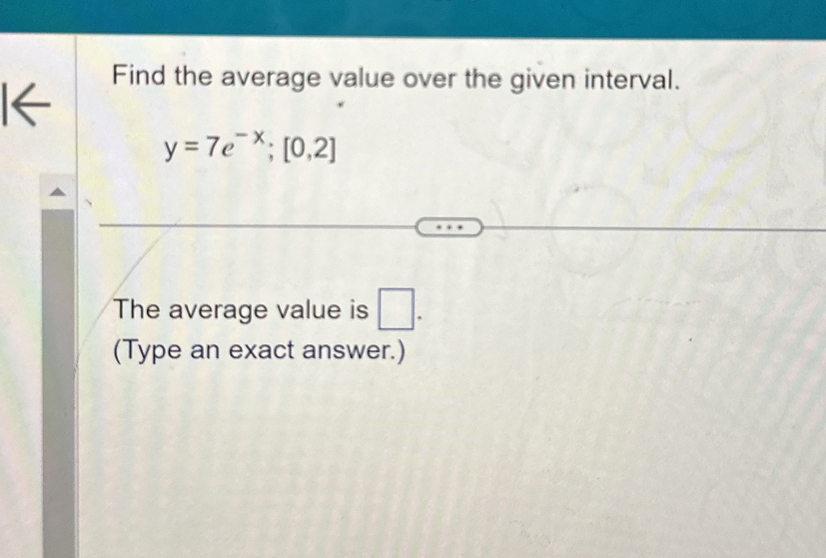 Solved Find the average value over the given | Chegg.com